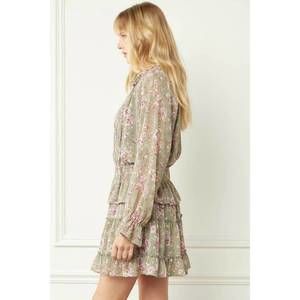 entro | Dresses | New Entro Mini Floral Print Dress In Olive | Poshmark